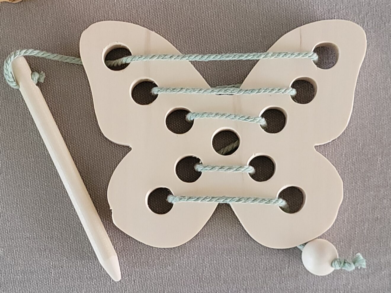 Sensory Lacing Toy – Butterfly with Wooden Needle for Imaginative Play ...